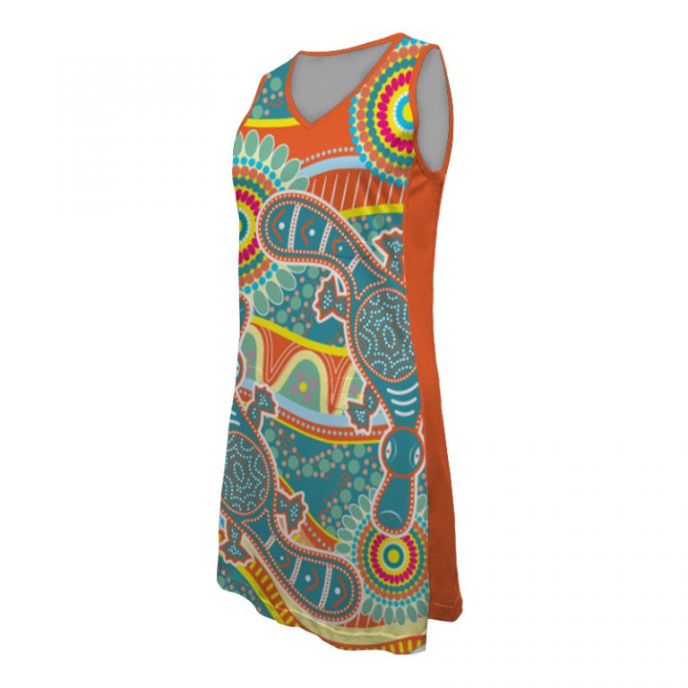 Indigenous Netball Dress - Red Oak Teamwear