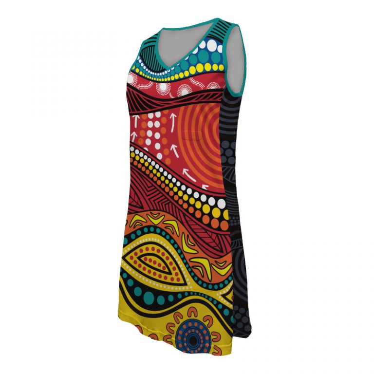 Indigenous Netball Dress - Red Oak Teamwear